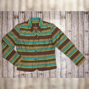 Elcc | Jackets & Coats | Mixed Multi Stripe Blazer By Elcc | Poshmark